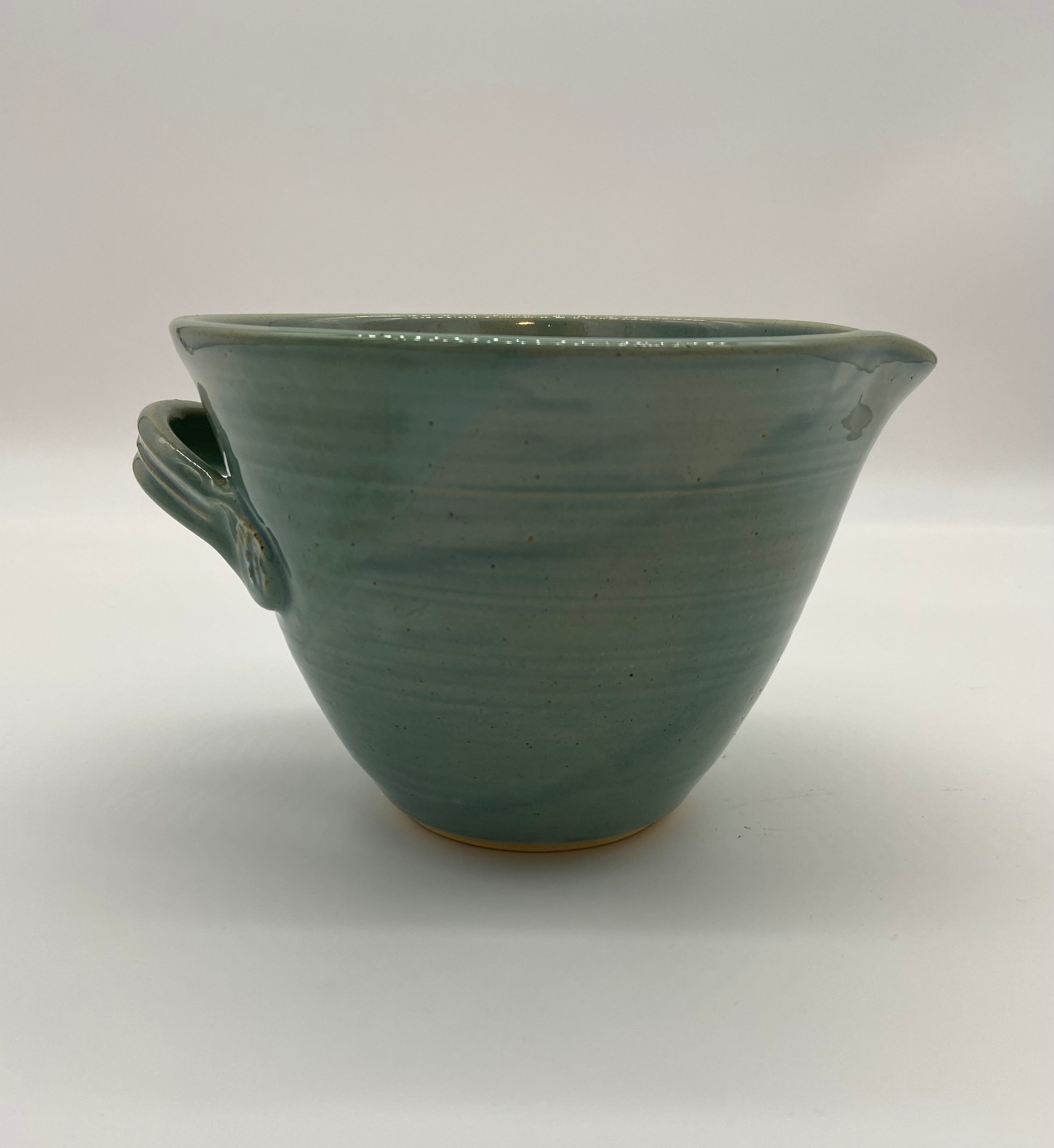 Robin's Egg Collection - Mixing Bowl with Handle – Duffield Pottery